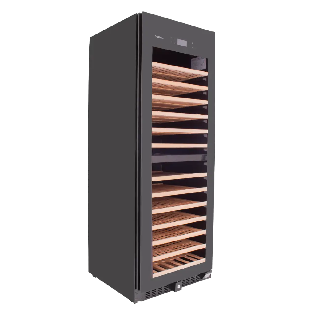 Wine Chiller 181 Bottle Dual Zone Black-Glass Door | Furntech Agencies